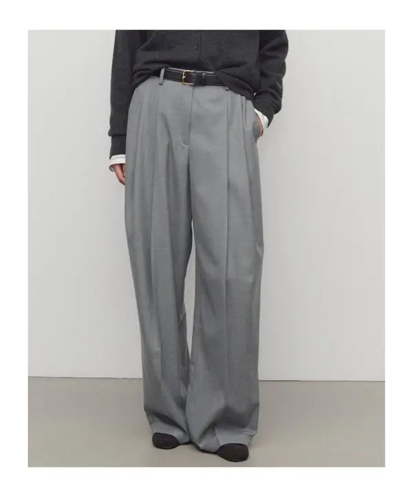 THE ROW Pleated Trousers - Grey