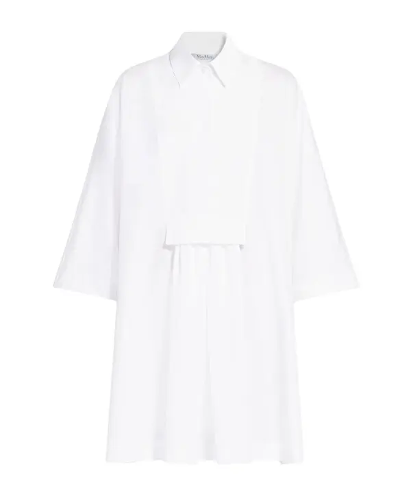 Max Mara Wide-sleeved Cotton Minidress - White
