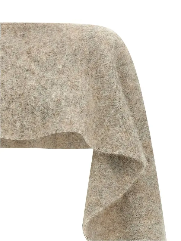 Moschino Brushed-finish Cape With Integrated Gloves - Grey