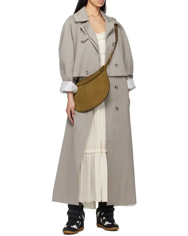 Isabel Marant Étoile Oskan Logo Stamped Crossbody Bag - Brown