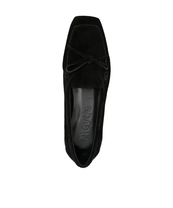 AeydĒ Bow-detail Suede Loafers - Black