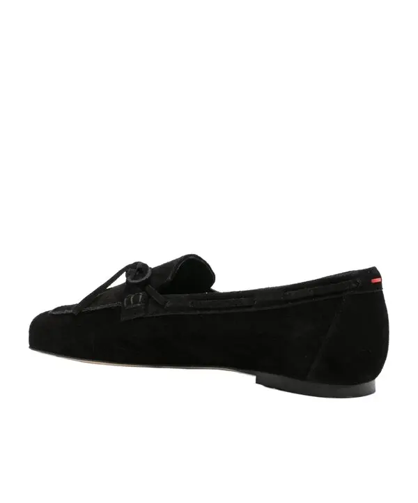 AeydĒ Bow-detail Suede Loafers - Black