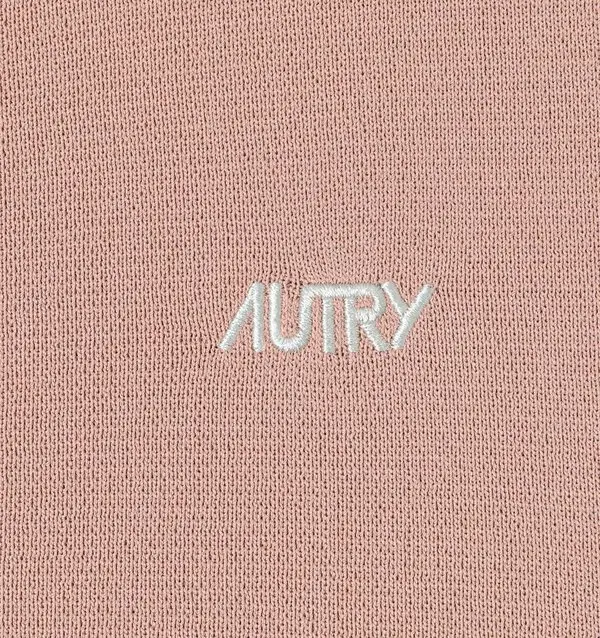 AUTRY Knitted Tennis Zip Jacket With Striped Sleeves - Pink