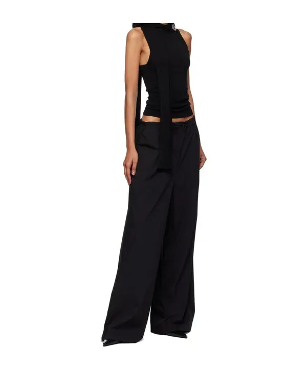 ST. AGNI Backless Vest With Integrated Scarf - Black
