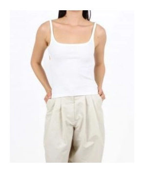 COURREGES Courrèges Ribbed Cut-out Tank Top