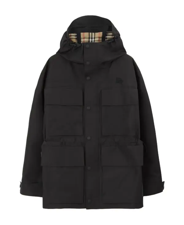 Burberry Patch-pocket Hooded Parka Coat