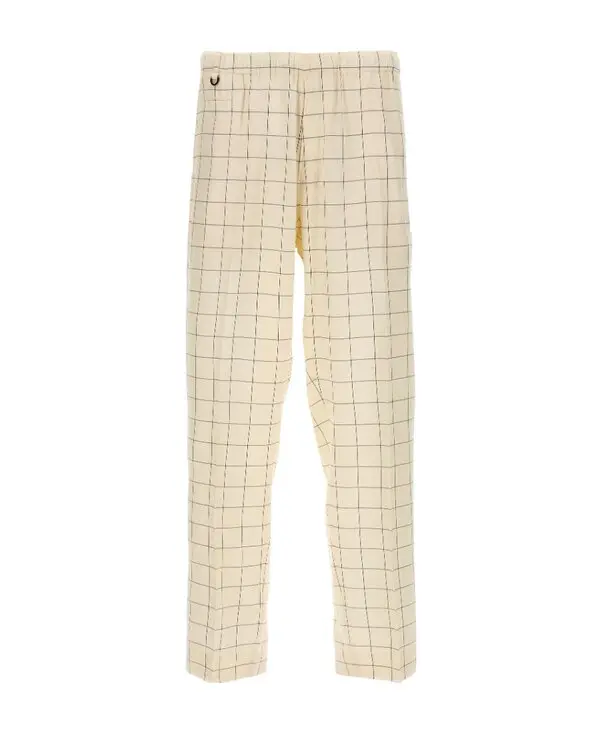 Undercover Grid Patterned Elasticated Waist Pants - Nude