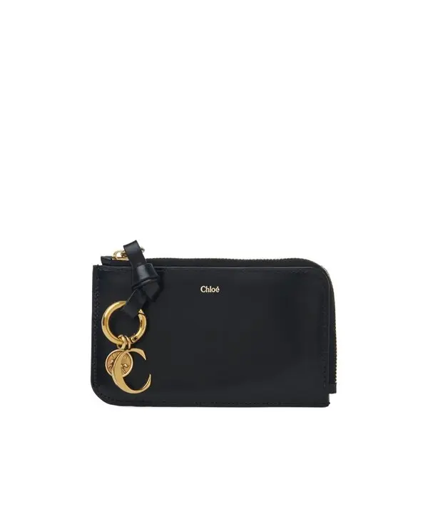 Chloé Alphabet Purse In Shiny Leather - Black