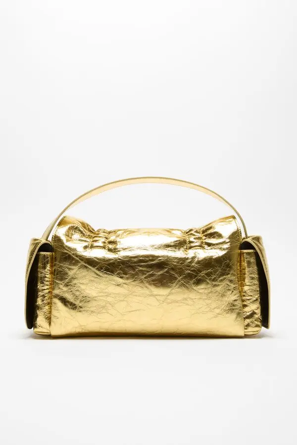 Acne Studios Drawstring Leather Shoulder Bag - Nude
