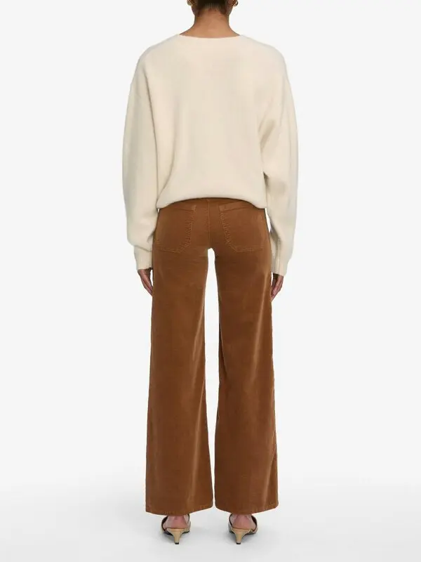 FRAME High-rise Flared-leg Corduroy Trousers