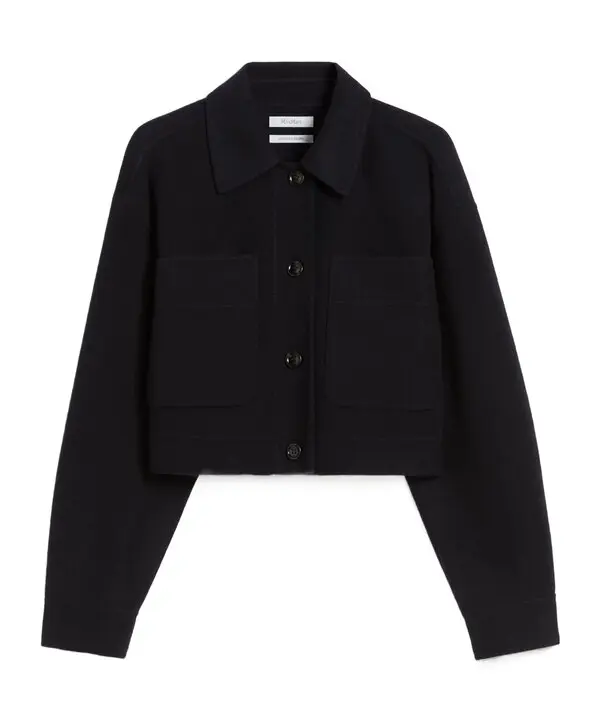 Max Mara Boxy-fit Buttoned Flap-pocket Jacket - Ultramarine Blue