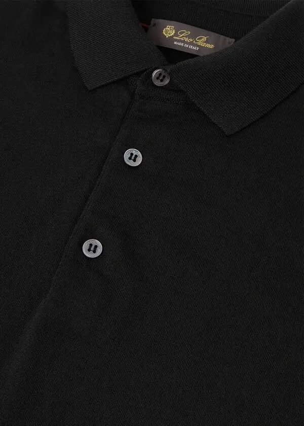 Loro Piana Wish Short-sleeved Polo Shirt - Black