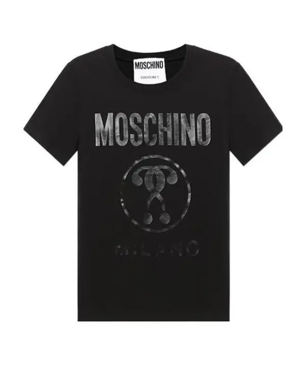 Moschino Double Question Mark Crewneck T-shirt - Black