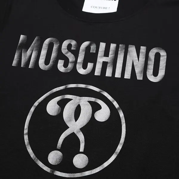 Moschino Double Question Mark Crewneck T-shirt - Black