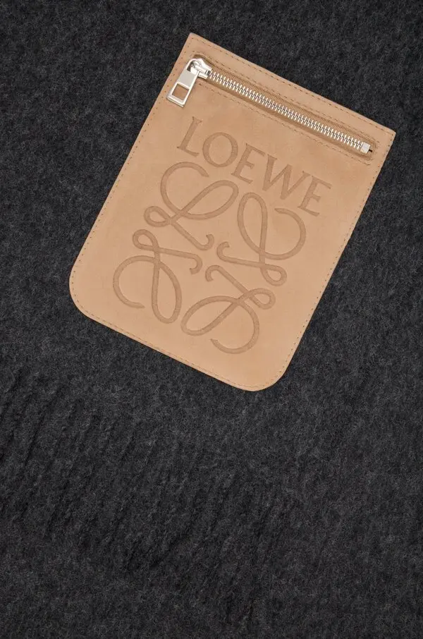 Loewe Anagram-patch Fringed Scarf