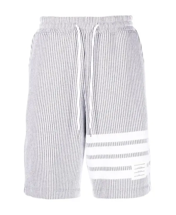 Thom Browne 4-bar Stripe Track Shorts - Light Gray