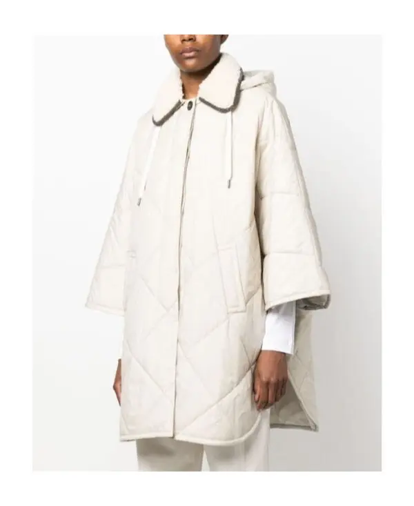 Brunello Cucinelli Quilted Coat - White
