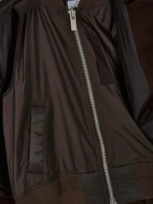 Sacai Toggle-fastening Hooded Jacket - Brown