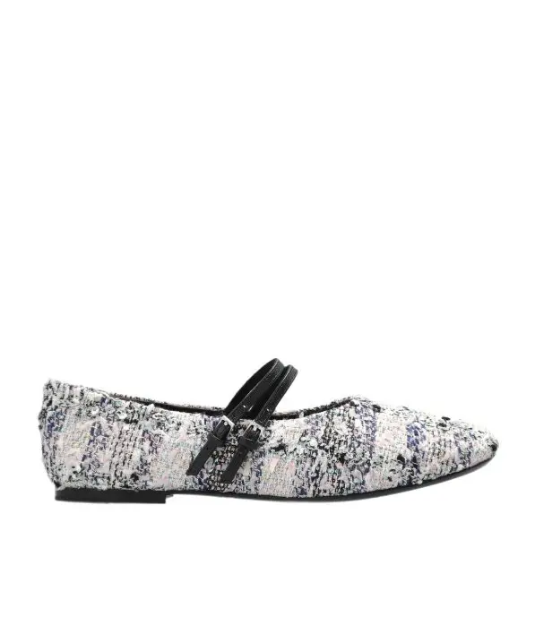 Tory Burch Strap Detail Ballet Flats - Black