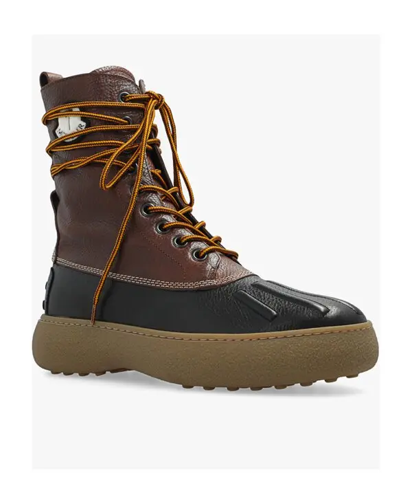 Moncler X Palm Angels Logo Patchwork Lace-up Boots