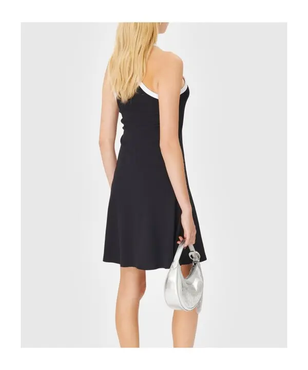 MARINE SERRE Sleeveless Embroidered Moon Logo Dress