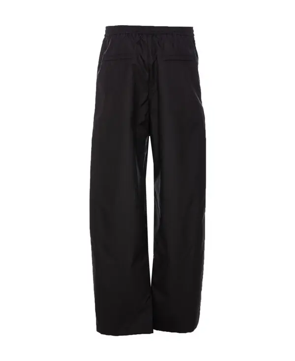 Valentino Garavani High Waisted Straight-leg Trousers With Logo Detail - Black