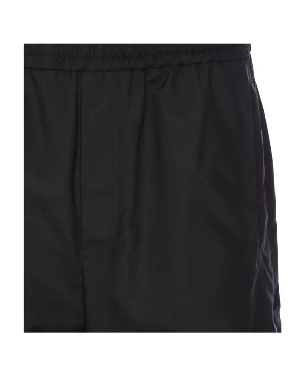 Valentino Garavani High Waisted Straight-leg Trousers With Logo Detail - Black