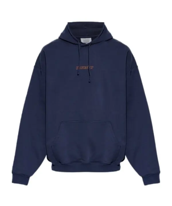Vetements Lettering Hoodie - Navy Blue