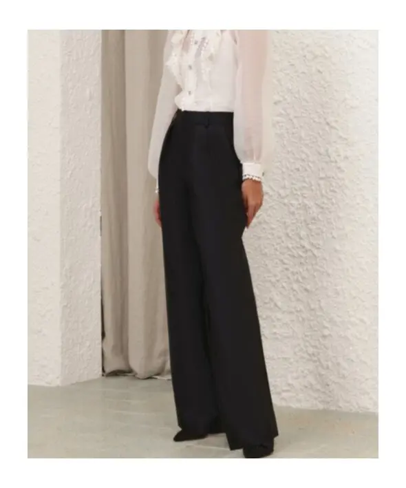 Zimmermann Pleated Wool Wide-leg Pants