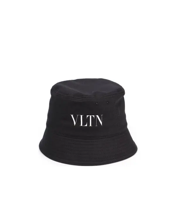 Valentino Garavani Vltn Logo Bucket Hat - Black