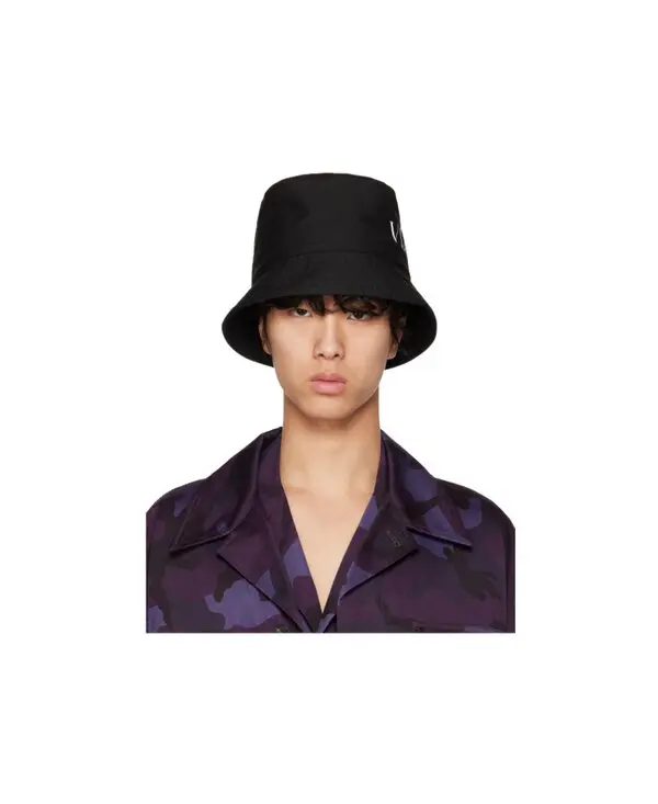 Valentino Garavani Vltn Printed Bucket Hat - Black