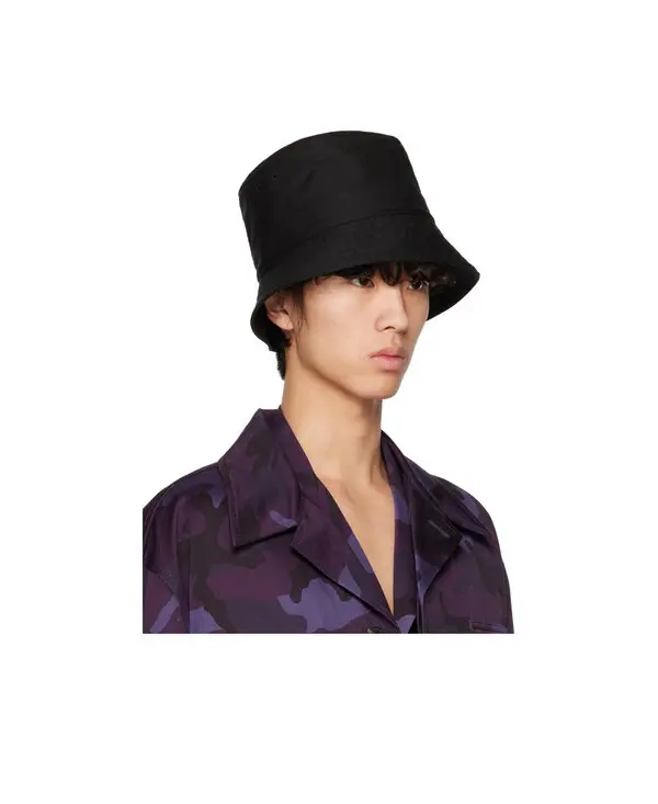 Valentino Garavani Vltn Printed Bucket Hat - Black