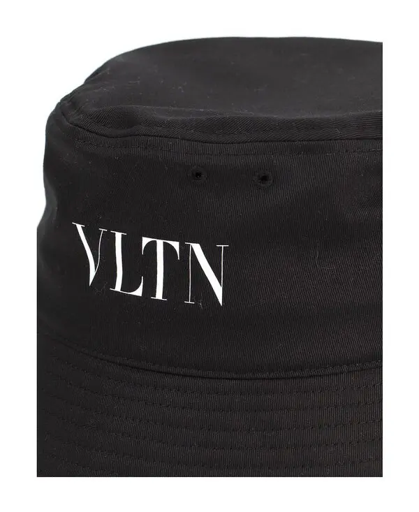Valentino Garavani Vltn Printed Bucket Hat - Black