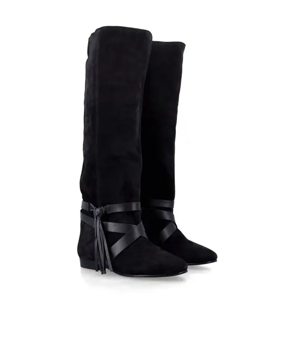Isabel Marant Étoile Silmon Suede Knee-high Boots - Black