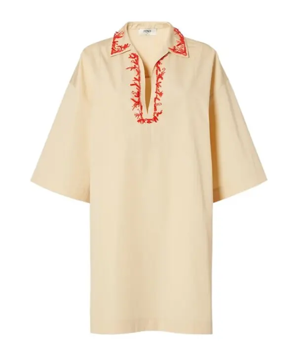 Fendi Beige Poplin Dress - Light Brown