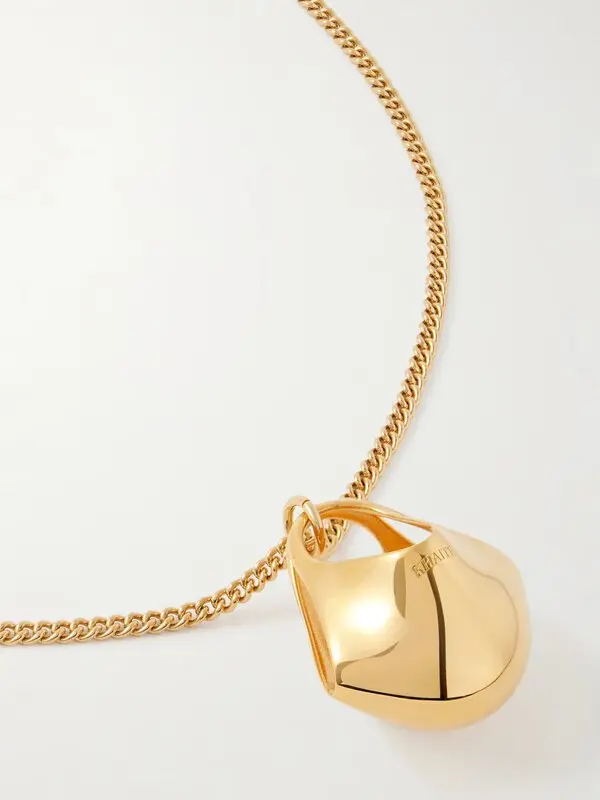 Khaite Lotus Pendant Necklace - Gold