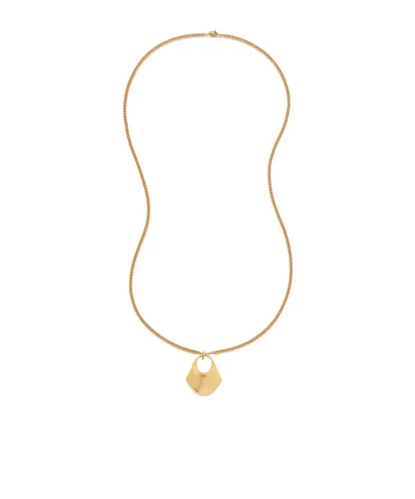 Khaite Lotus Pendant Necklace - Golden
