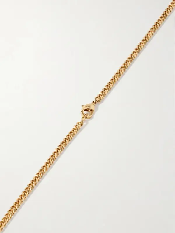 Khaite Lotus Pendant Necklace - Golden