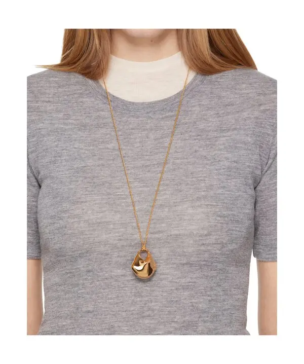 Khaite Lotus Pendant Necklace - Golden
