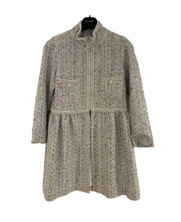 EDWARD ACHOUR PARIS Tweed Logo Casual Jacket