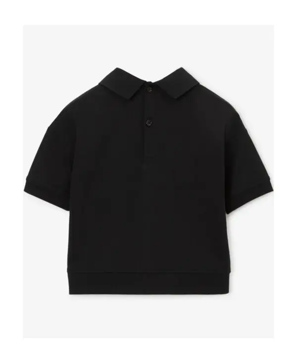Burberry Oak Leaf Crest Cotton Polo Shirt