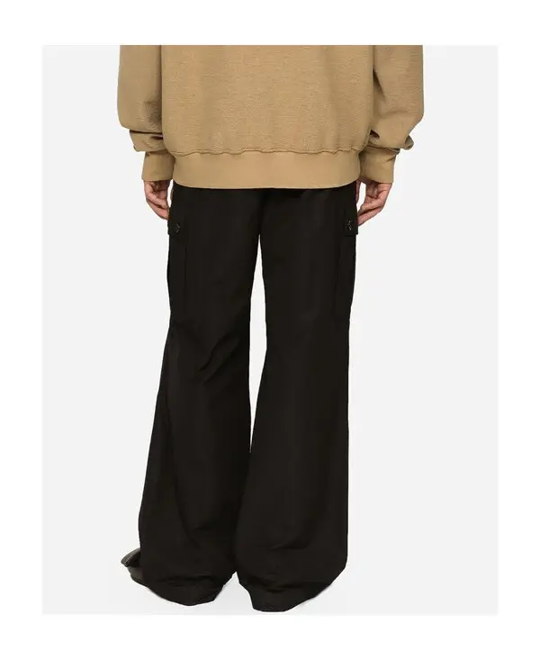 Dolce & Gabbana Logo Plaque Cargo Pants - Black