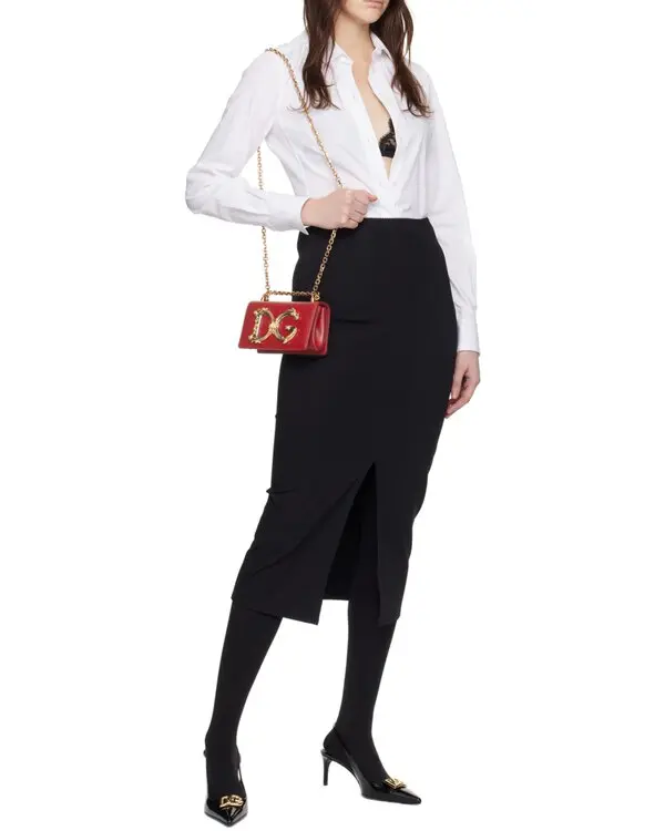 Dolce & Gabbana Logo Plaque Slingback Pumps - Black