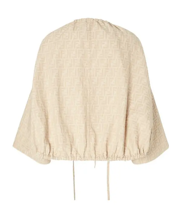 Fendi Ff Detailed Drawstring Jacket