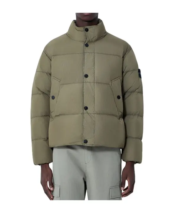 Stone Island Stand Collar Padded Down Jacket - Gray