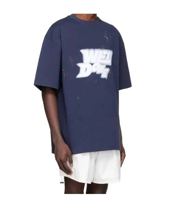 We11Done Logo Details Short-sleeved T-shirt - Gray