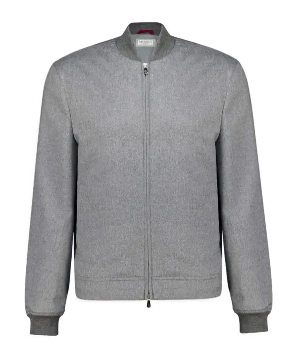 Brunello Cucinelli Zip-up Long-sleeved Bomber Jacket