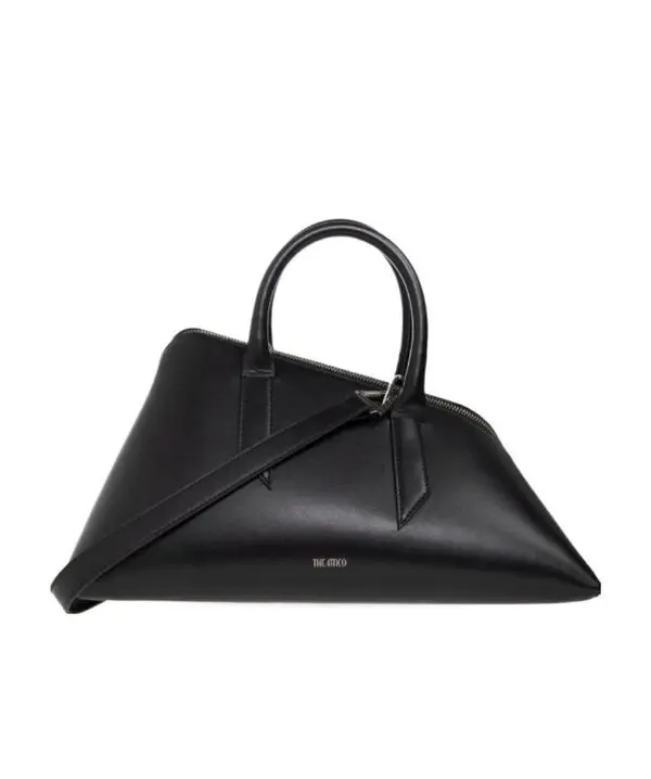 Attico Logo Printed 24h Shoulder Bag - Black
