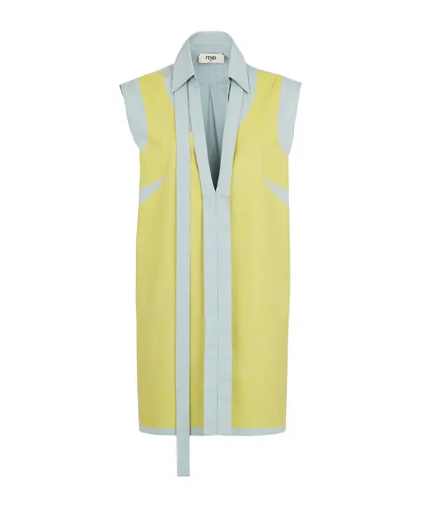Fendi Sleeveless Poplin Shirt Dress