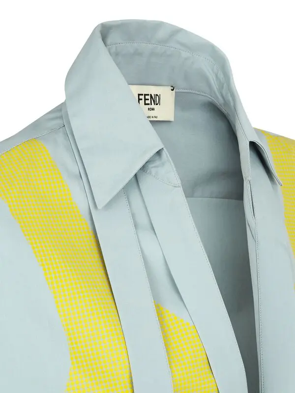 Fendi Sleeveless Poplin Shirt Dress
